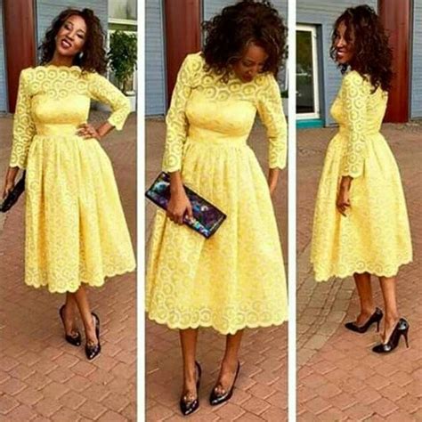 Yellow Lace Dress Yellow Dress Outfit Tea Length Dresses Yellow