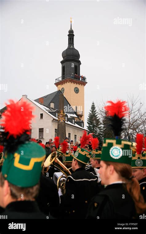 Europa Deutschland Sachsen Erzgebirge Thum Bergparade Europe