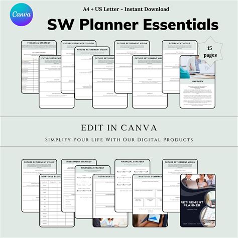 Retirement Planner Retirement Saving Lifestyle Planner Retirement Planning Goals Template