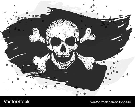 Jolly Roger Flag Royalty Free Vector Image Vectorstock