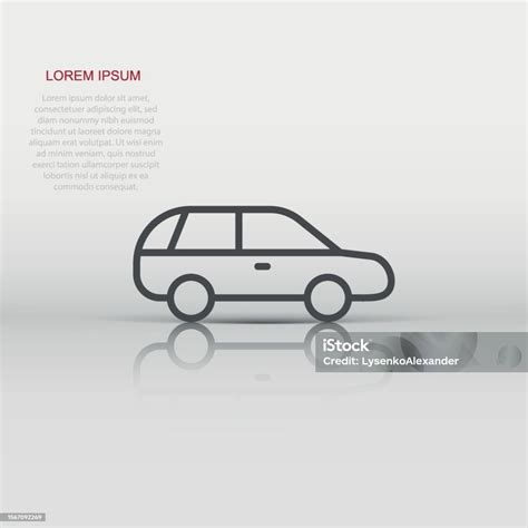 플랫 스타일의 자동차 아이콘입니다 흰색 고립 된 배경에 자동차 차량 벡터 그림입니다 세단 비즈니스 컨셉 0명에 대한 스톡 벡터 아트 및 기타 이미지 Istock