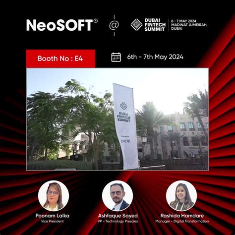 Neosoft On Linkedin Meet Neosoft At The Dubai Fintech Summit Soon