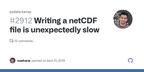 Writing A Netcdf File Is Unexpectedly Slow · Issue 2912 · Pydata