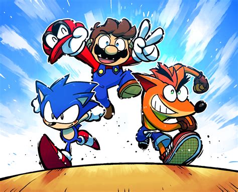 Mario Sonic The Hedgehog Cappy And Crash Bandicoot Mario And 4 More