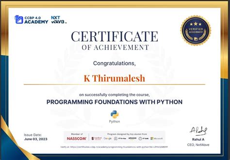 K Thirumalesh On Linkedin Pythonprogramming Nxtwaveccbp