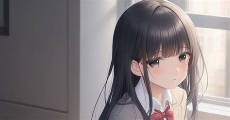 Ai ちょっとむくれっ面 黒髪ロング＋制服のイラスト Pixiv