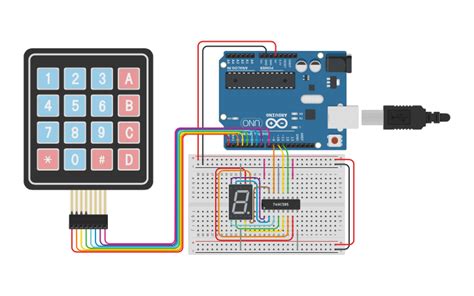 circuit design lab 6 keypad seven segment led tinkercad