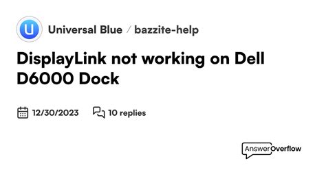 Displaylink Not Working On Dell D6000 Dock Universal Blue