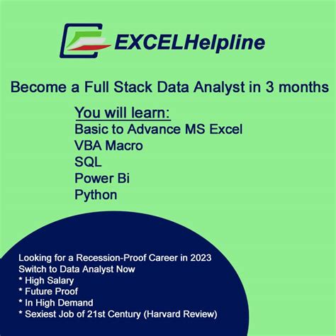 Excelhelpline 📊 Become A Full Stack Data Analyst In 3 Facebook