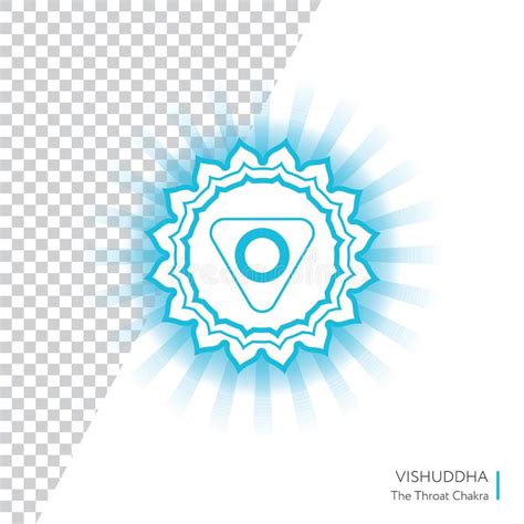 Vishuddha Icono Plano Minimalistic Aislado Vector De Chakra Ilustración