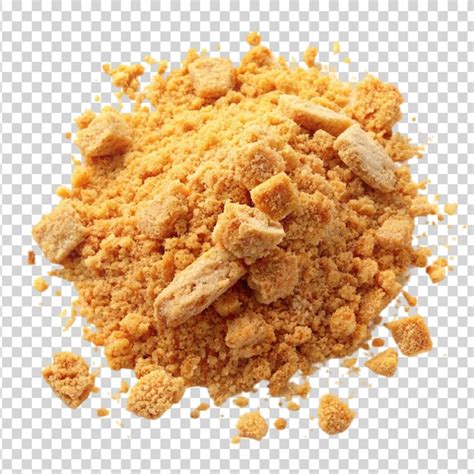 Heap Of Biscuit Crumbs Isolated On White Background Premium Ai