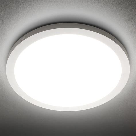 Led Flush Mount Ceiling Light Fixture 5000k Daylight White 2400lm 12