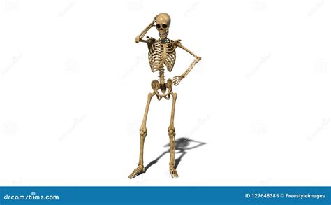 Skeleton Thinking Vector Illustration 21881964