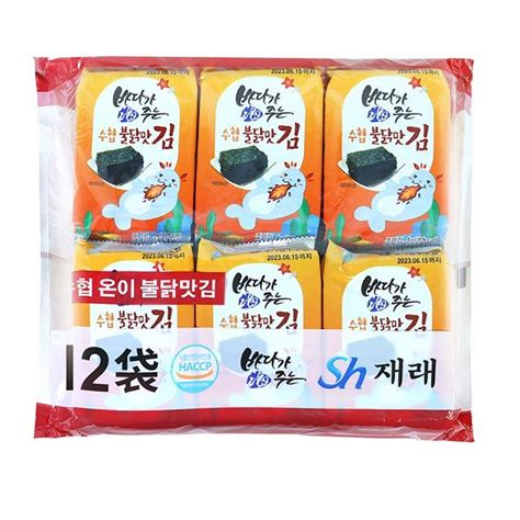 韓國sh 海豹君辣味海苔12入48g Pchome 24h購物