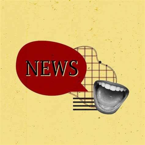 Premium Photo Propaganda Concept Art Creative Art Collage Open Mouth