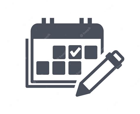 Premium Vector Calendar Black And White Icon