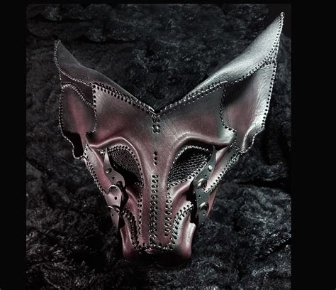Handcrafted Leather Fox Mask Fox Costume Mask Steampunk Mask Larp