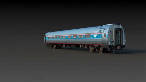 3d Model Amfleet Coach Car Youtube