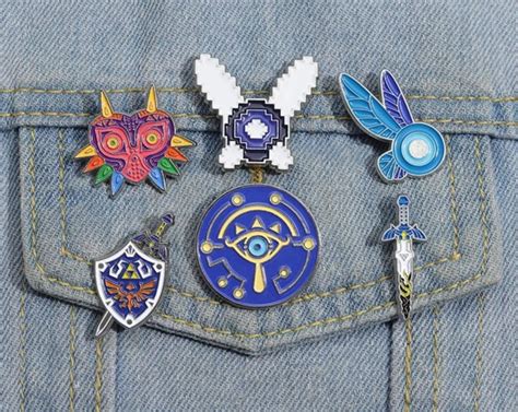 The Legend Of Zelda ‘hylian Shield And Sword Enamel Pin Distinct Pins