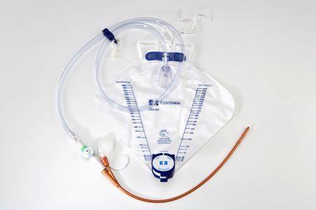 Dover Premium Indwelling Catheter Kit Foley 16 Fr 5 Cc Balloon Silv