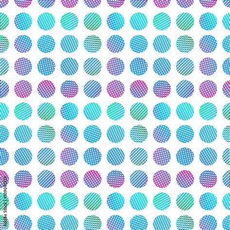 Multicolored Pattern With Complex Colors Seamless Circular Element