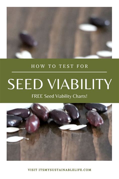 How To Test Seeds For Viability Seed Viability Chart