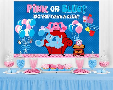 GENDER REVEAL Blue S Clues Backdrop Banner Blue Etsy UK