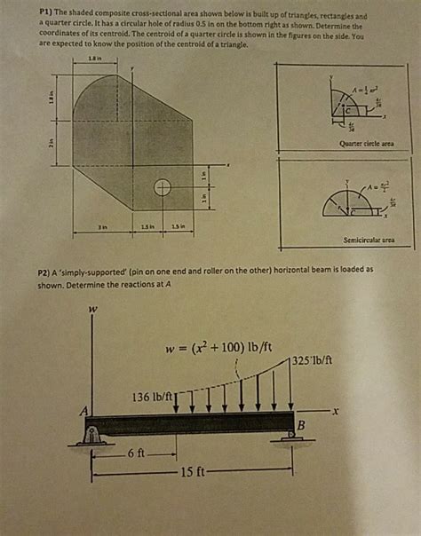 Solved P1 The Shaded Composite Cross Sectional Area Shown