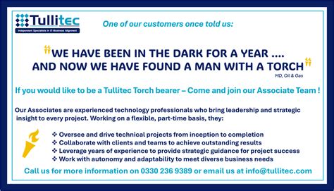Come And Join The Tullitec Associate Team