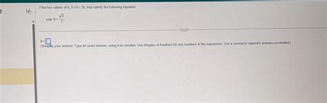 Solved Find Two Values Of 0 00