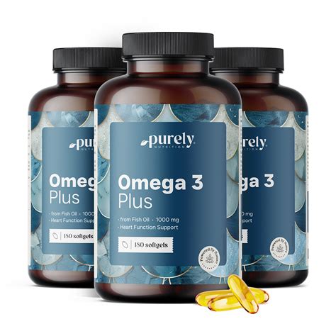 3x Ómega 3 Plus 1000 Mg Total De 540 Cápsulas Moles Purelypt