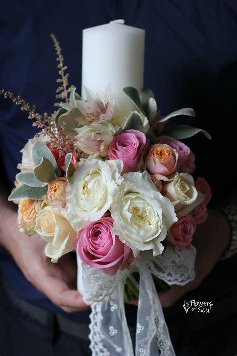 Lumânări De Cununie Cu Trandafiri David Austin Serruria Florida