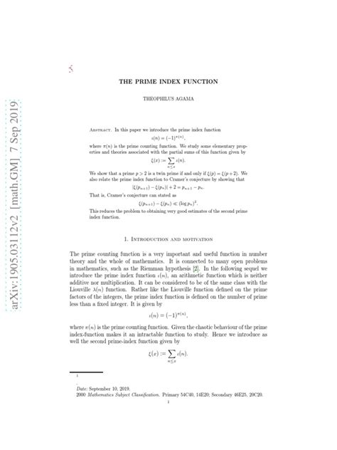 Cornell Prime Math Pdf Prime Number Function Mathematics