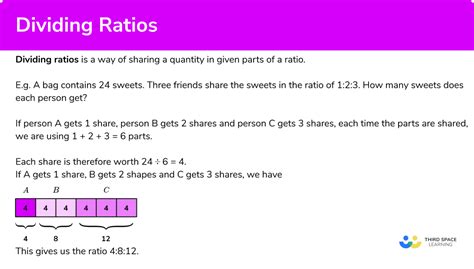 Dividing Ratios Gcse Maths Steps Examples And Worksheet