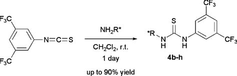 Scheme 1 Synthesis Of Chiral Thioureas Download Scientific Diagram