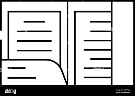 Business Folder Line Icon Vector Illustration Stock Vector Image Art