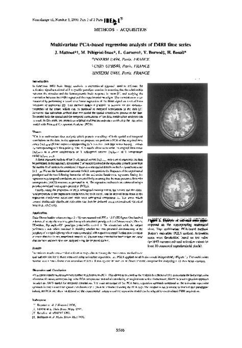 Pdf Multivariate Pca Based Regression Analysis Of Fmri Time Series