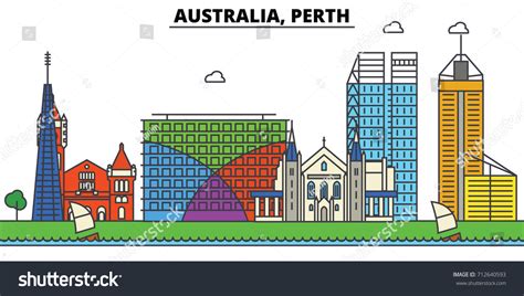 Perth Aerial View Over 2 Royalty Free Licensable Stock Vectors