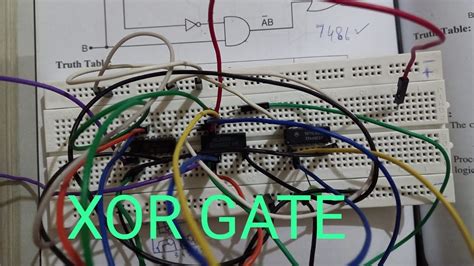 Xor Gate Using Bread Board And Icslelectronlab L Physics Guide 26 March 2023 Youtube