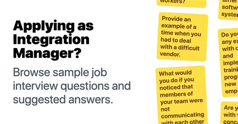 Integration Manager Interview Questions