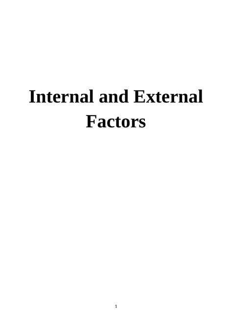 Internal And External Factors Impact On A Company Tesco