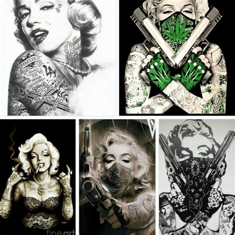 Marilyn Monroe Gangster Tattoo