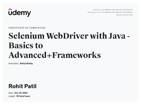 Rohit Patil On Linkedin Ive Successfully Completed Advanced Selenium