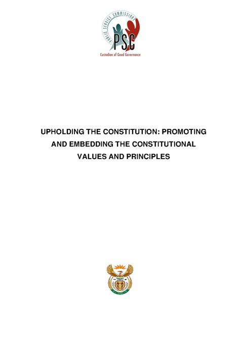 180530 Cvp Summary Of Framework Upholding The Constitution Promoting