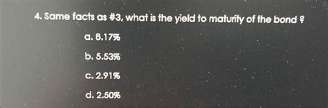 Solved 3 A Bond Matures In 5 Years And Pays A 400 Annual