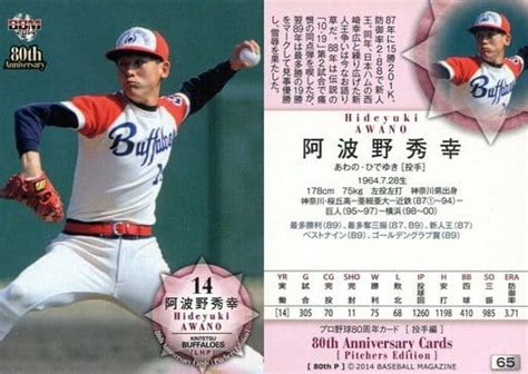 駿河屋 65 レギュラーカード ： 阿波野秀幸（bbm）