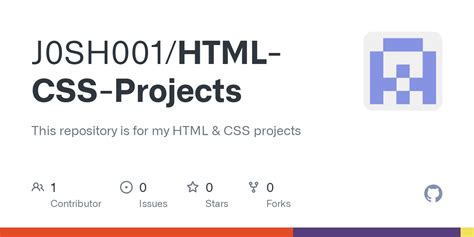 GitHub J0SH001 HTML CSS Projects This Repository Is For My HTML
