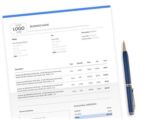 Free Ndis Invoice Template Shiftcare