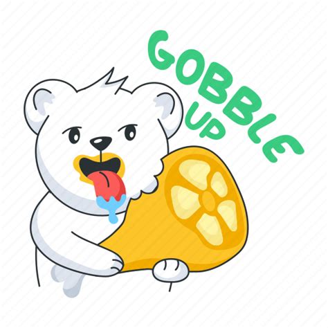 Gobble Up Eating Steak Bear Eating Gobble Food Eating Meat