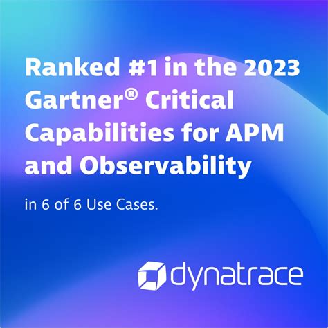 Dynatrace On Linkedin Gartner 2023 Critical Capabilities For Apm And